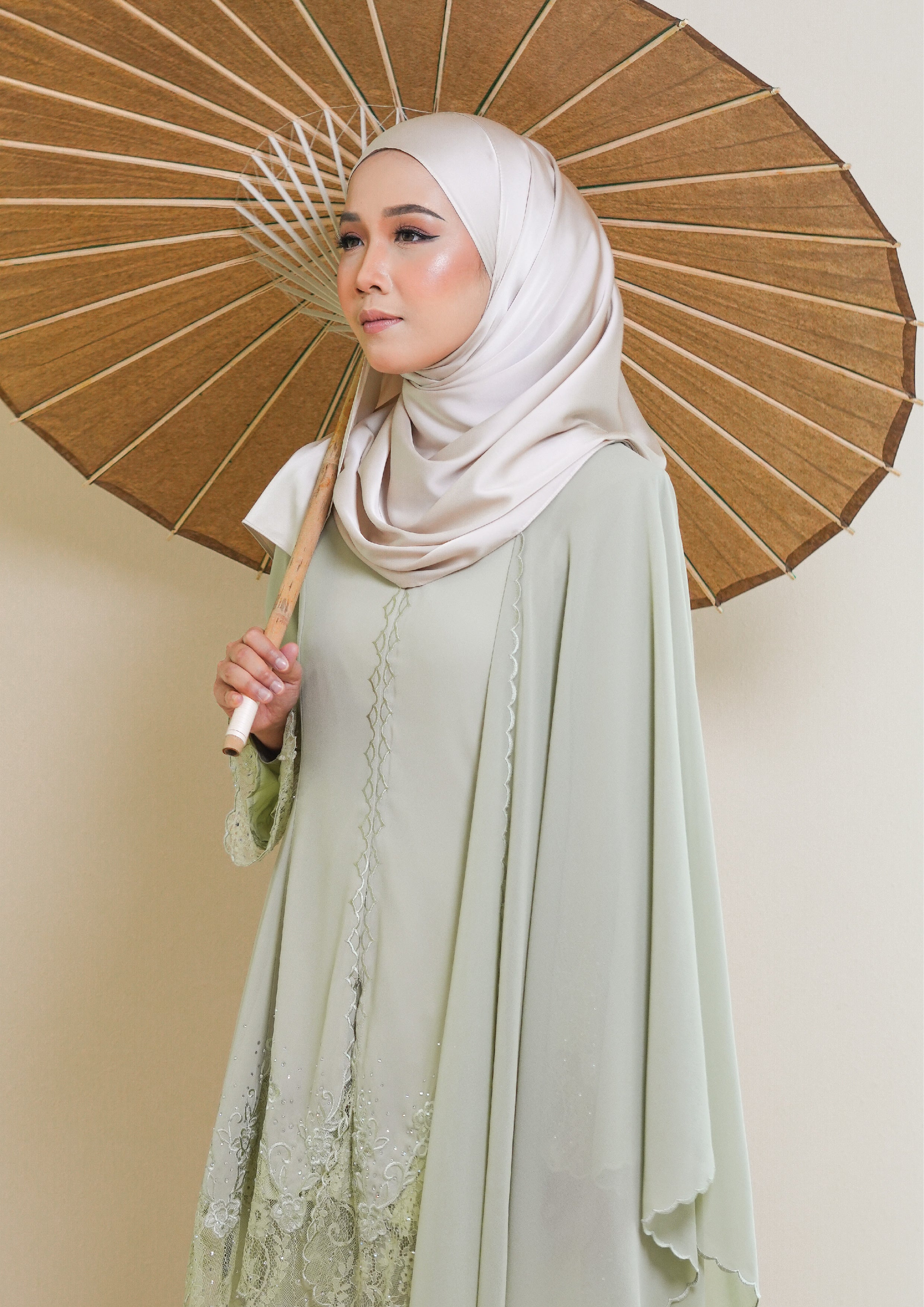 Sulaman Bidara Shawl Sage Green – MINIMALACE